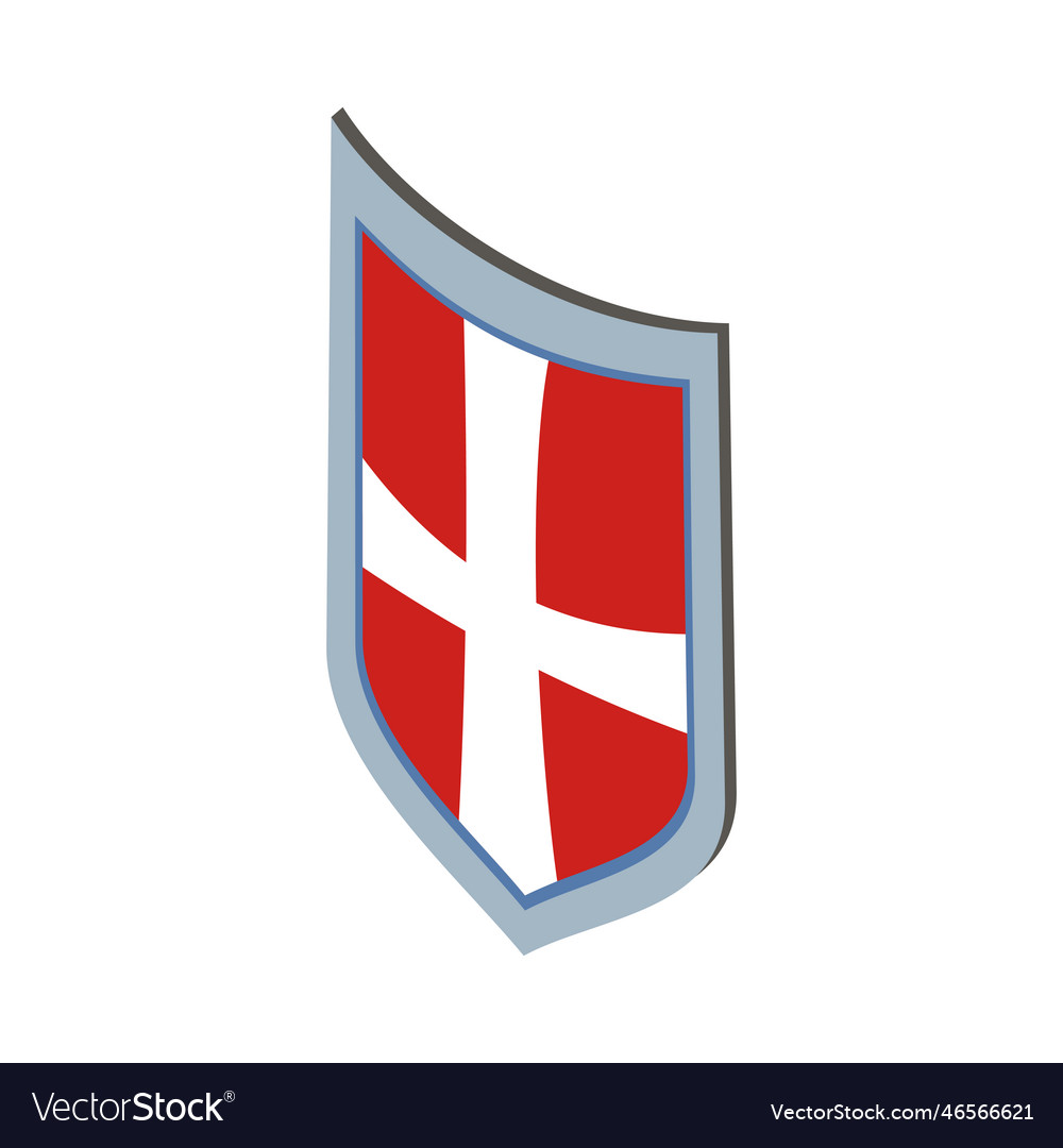 Isometric shield icon Royalty Free Vector Image
