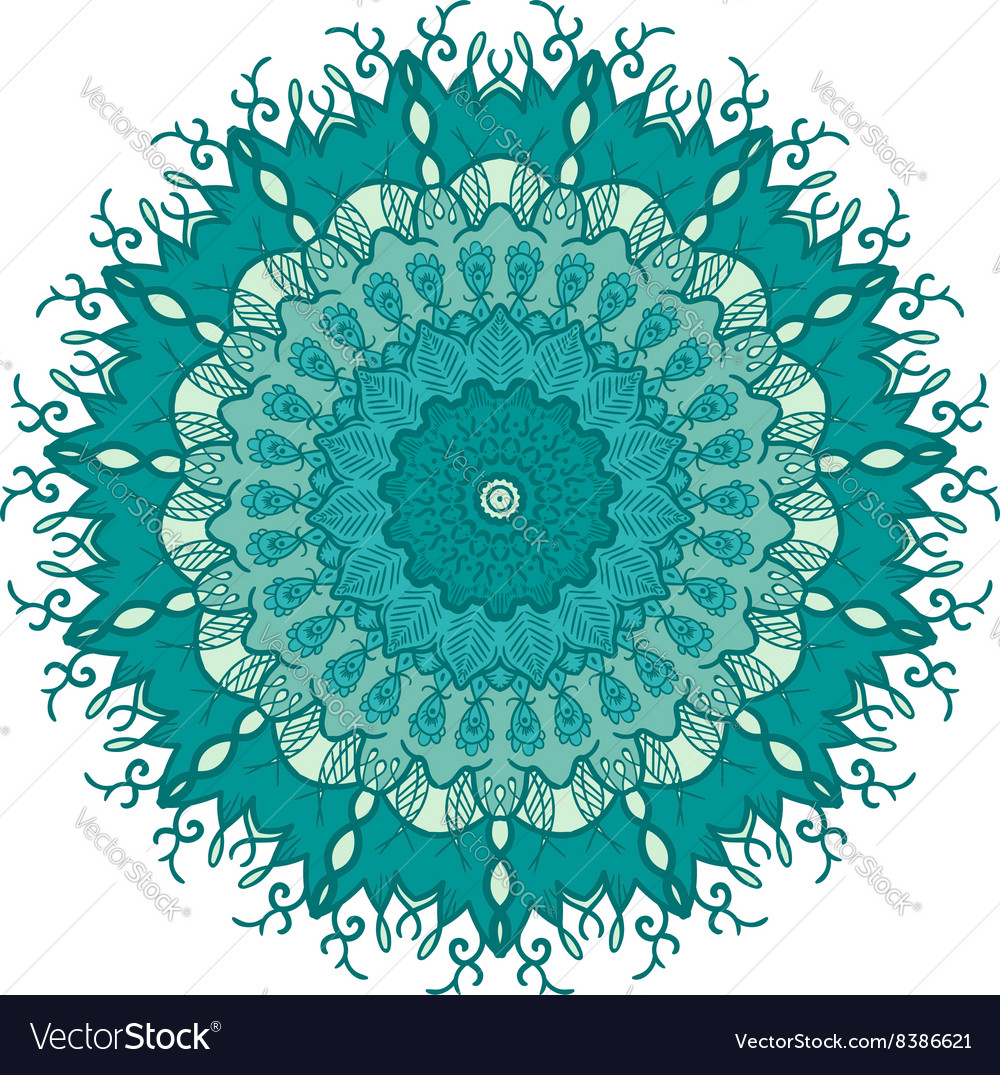 Mandala Line Template Royalty Free Vector Image