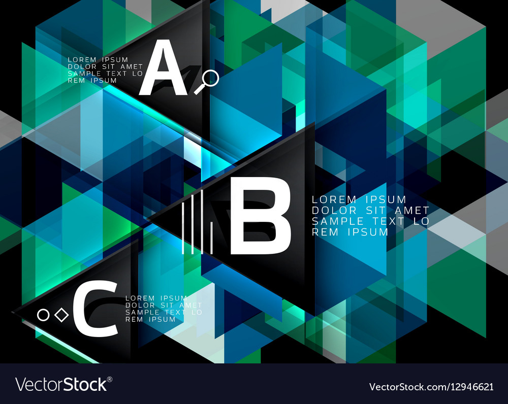 Modern triangle background Royalty Free Vector Image