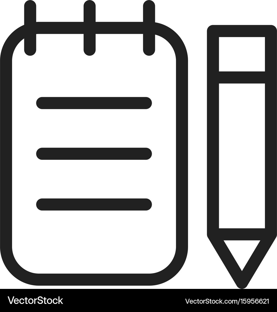 Notepad Royalty Free Vector Image - VectorStock