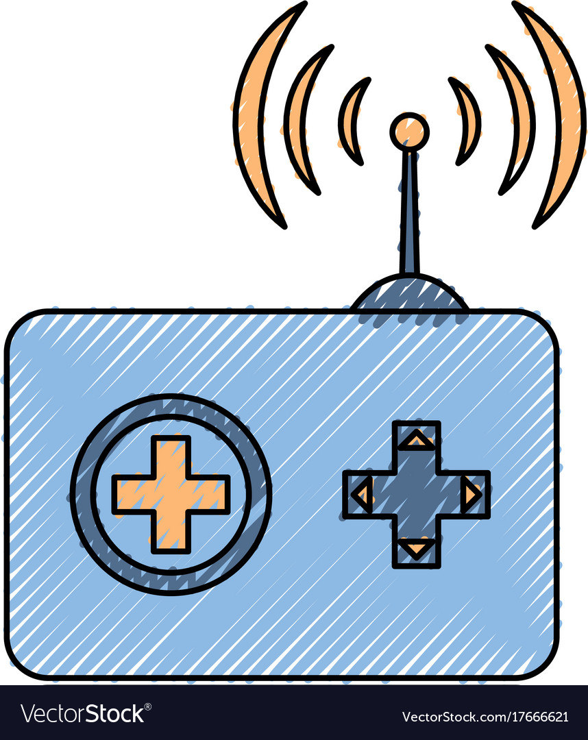 Remote control doodle Royalty Free Vector Image