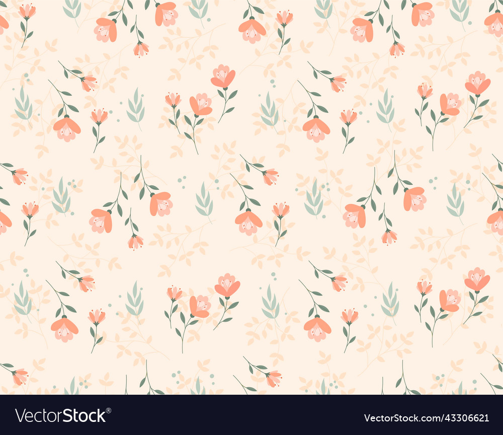 Seamless pattern with flowers Royalty Free Vector Image