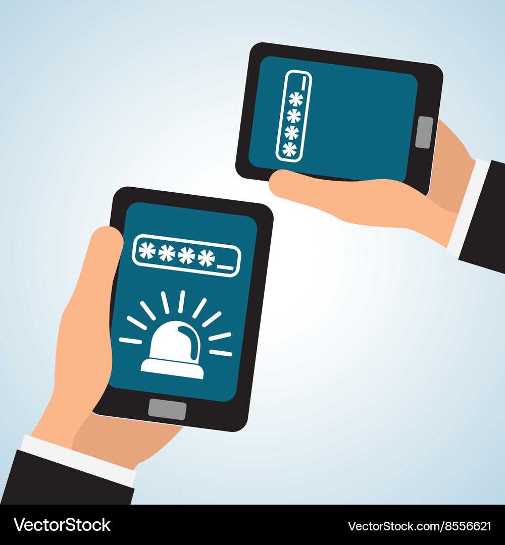 Security system design warning and technology Vector Image