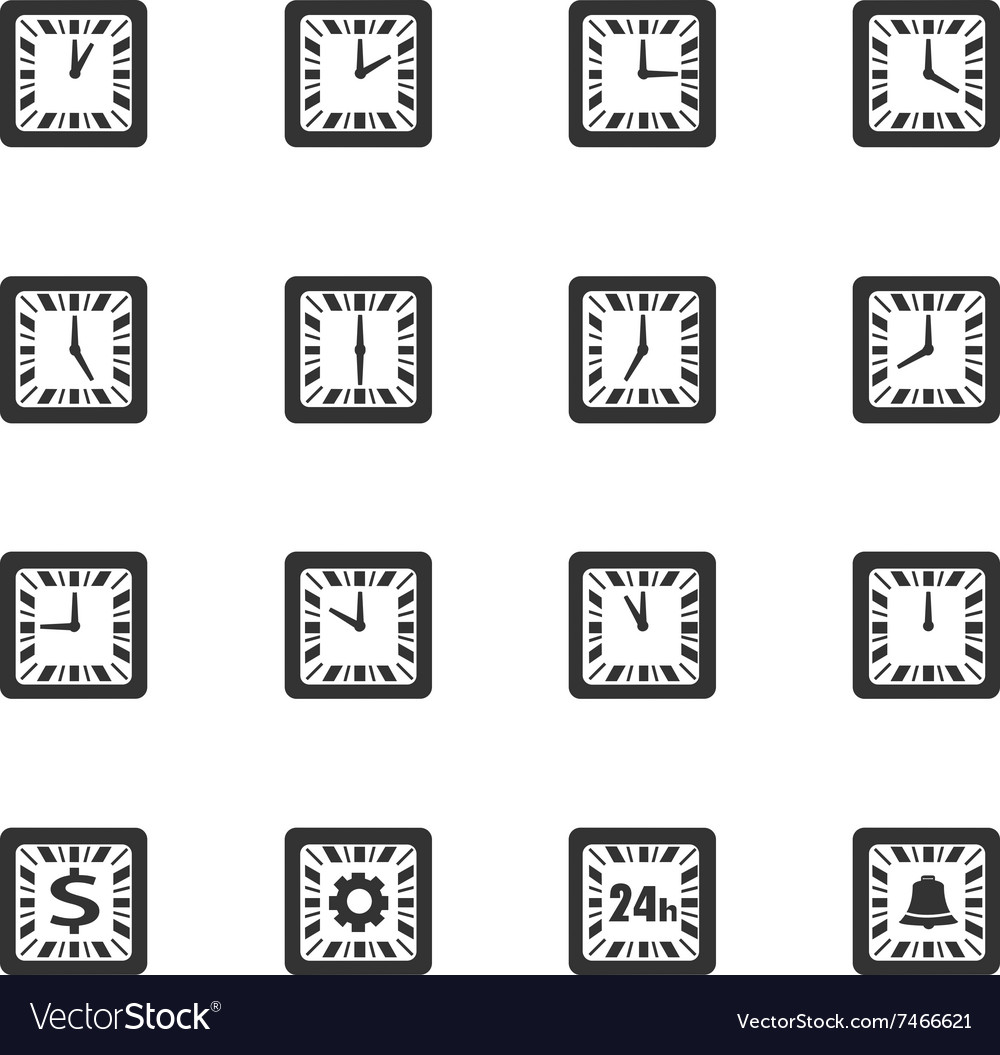 Time icon set Royalty Free Vector Image - VectorStock