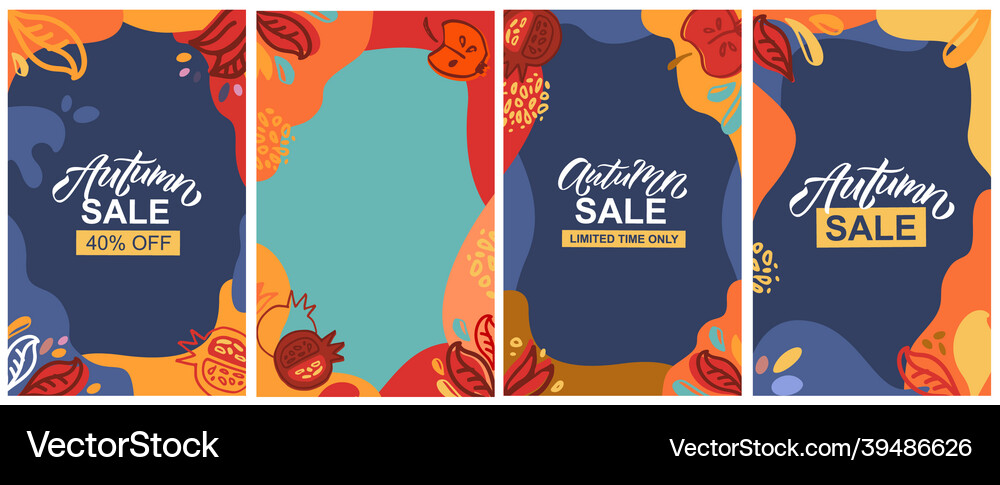 Autumn sale templates Royalty Free Vector Image