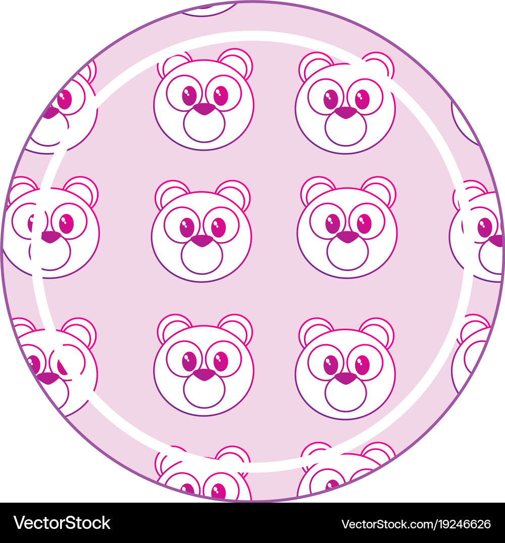 Bear cartoon button Royalty Free Vector Image - VectorStock