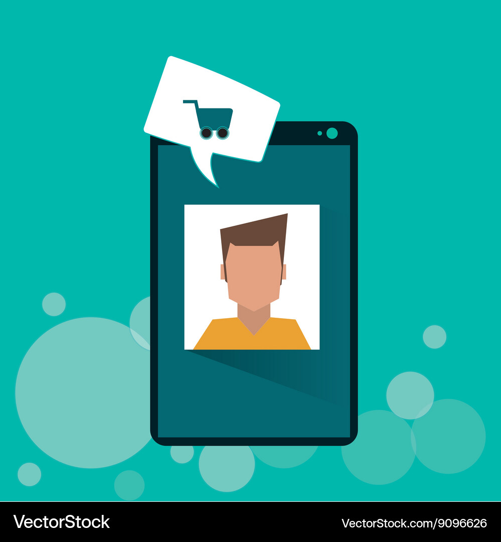 Communication design smartphone icon colorful Vector Image