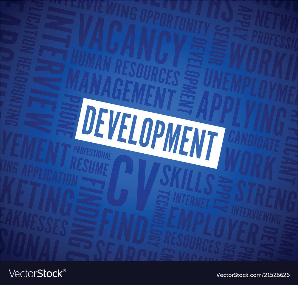 Development word background Royalty Free Vector Image