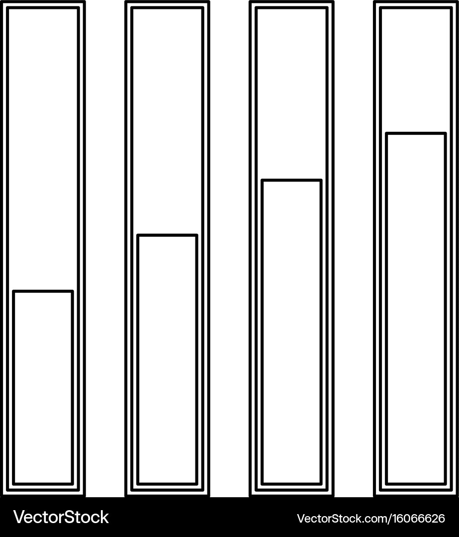 Diagram growth black color path icon Royalty Free Vector