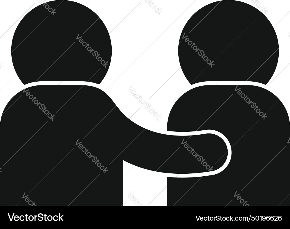 Friends forever icon simple charity Royalty Free Vector