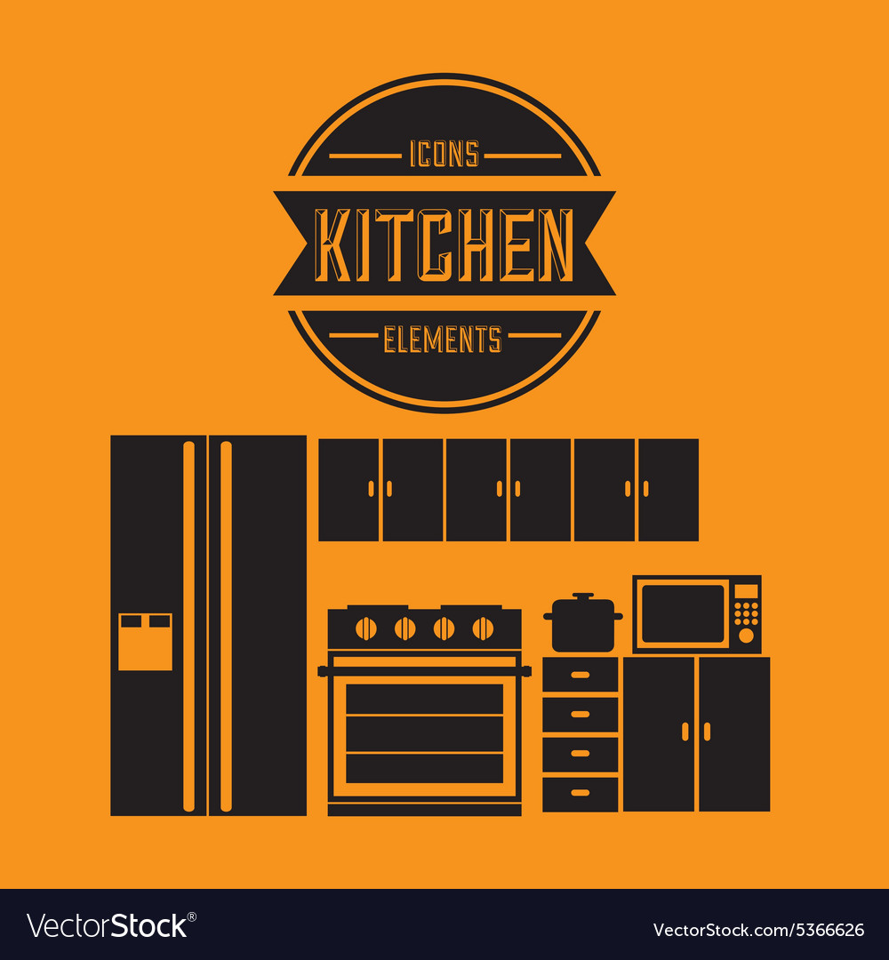 Kitchen elements Royalty Free Vector Image - VectorStock