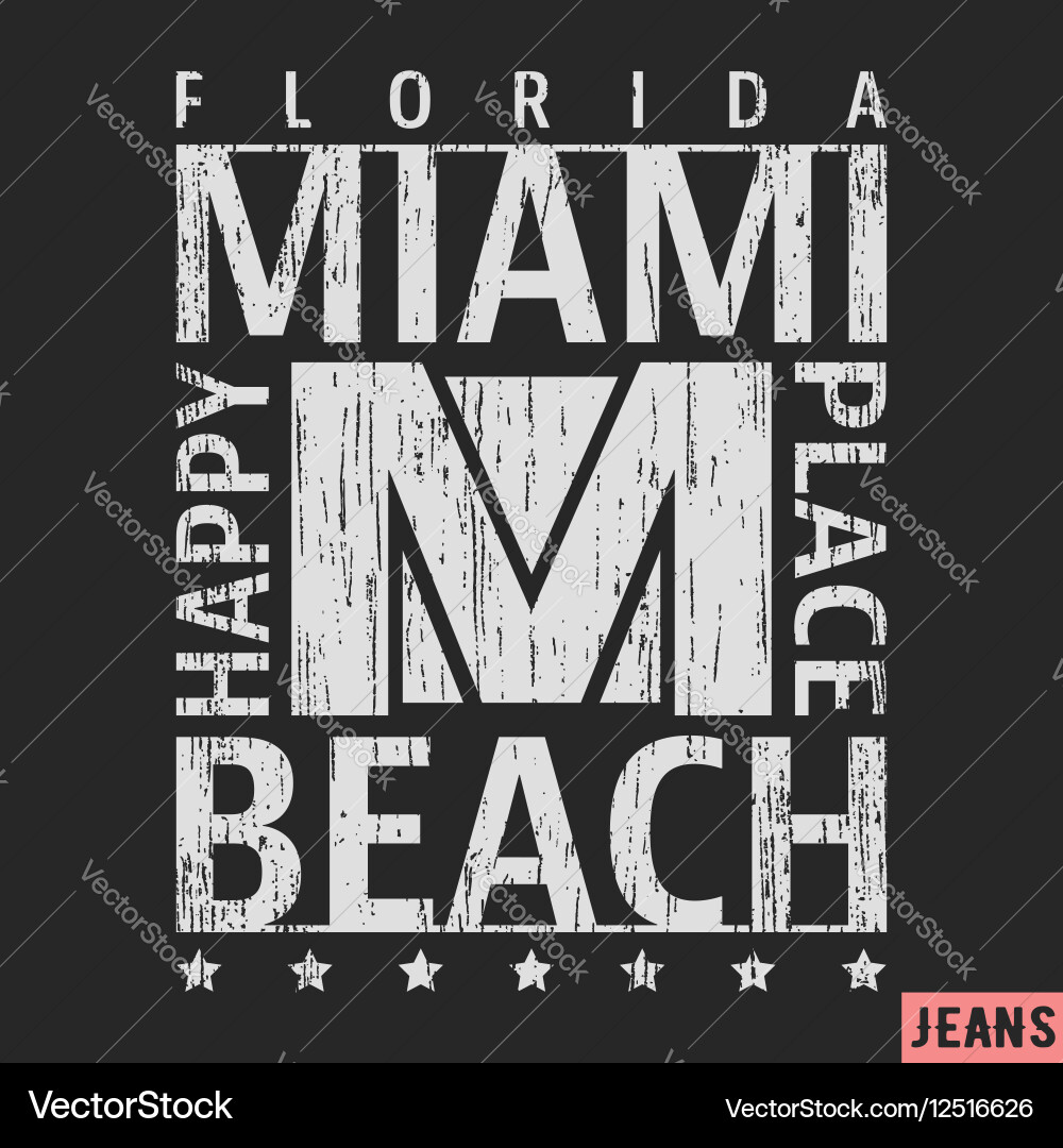 Miami vintage stamp Royalty Free Vector Image - VectorStock