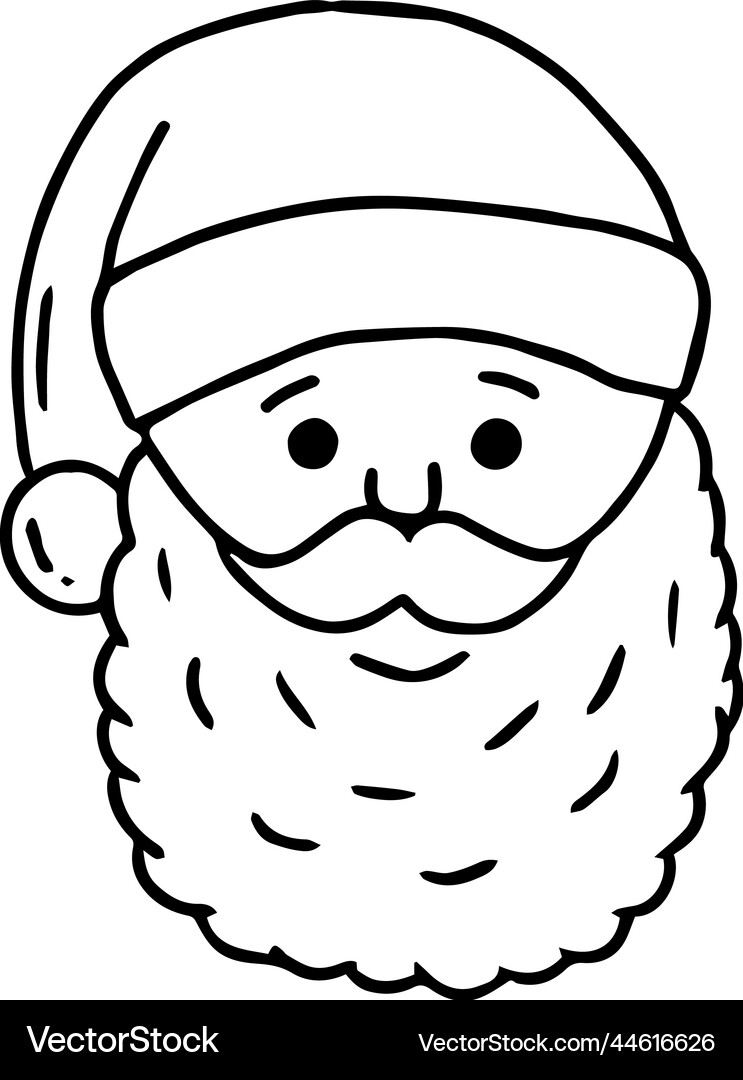 Santa claus in a hand-drawn Royalty Free Vector Image