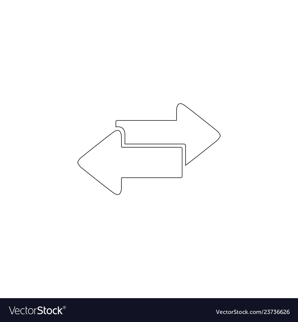 Two arrow flat icon Royalty Free Vector Image - VectorStock