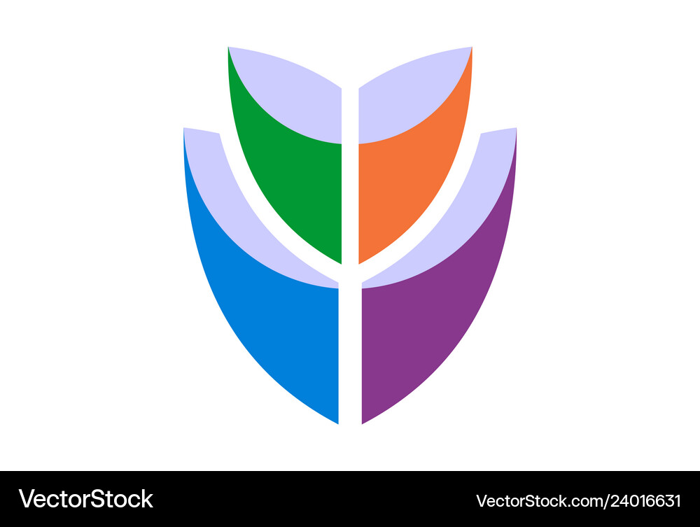 Abstract plant leaves logo icon Royalty Free Vector Image
