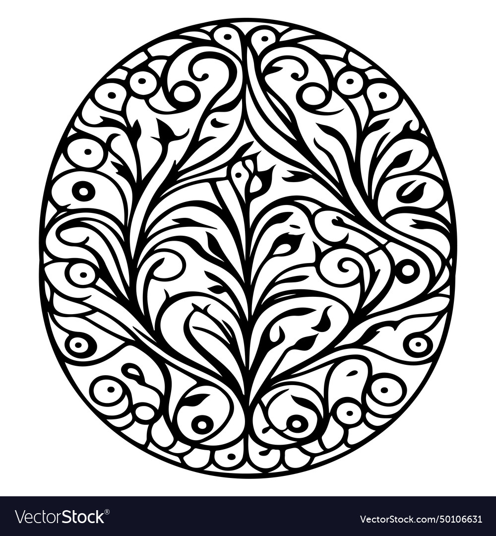Batik pattern ornament design element Royalty Free Vector