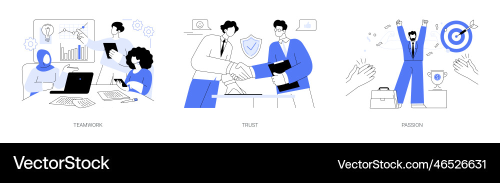 Corporate culture and values abstract concept Vector Image