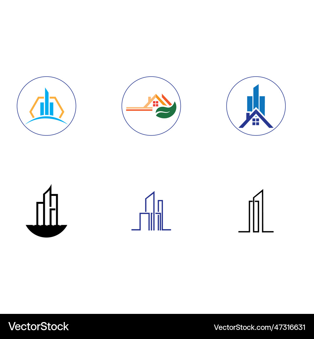 Creative modern abstract real estate logo design Vector Image
