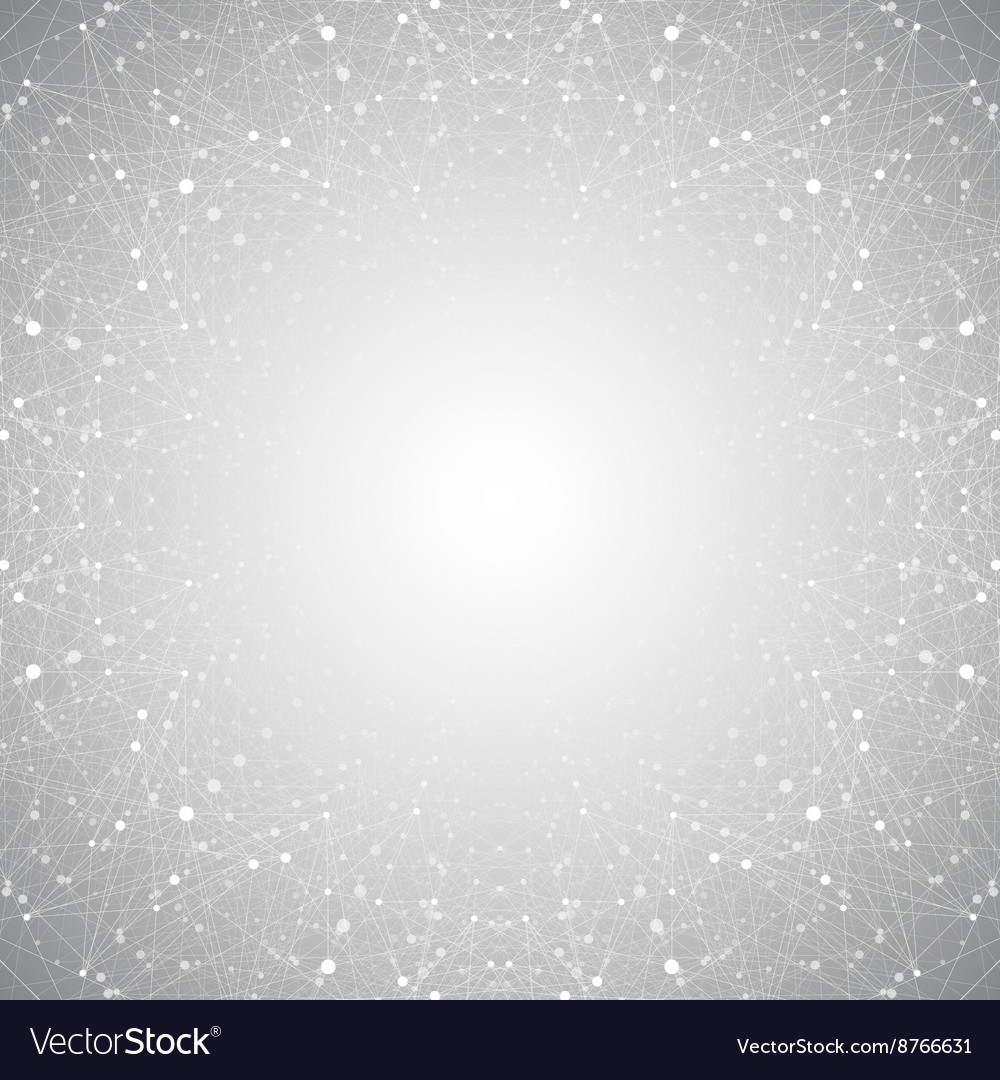 Geometric grey background molecule and Royalty Free Vector