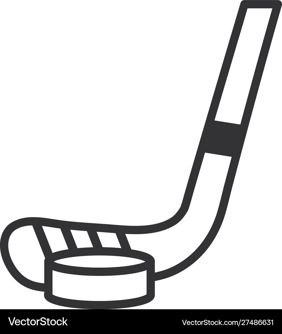 Isolated ice hockey stick flat design Royalty Free Vector