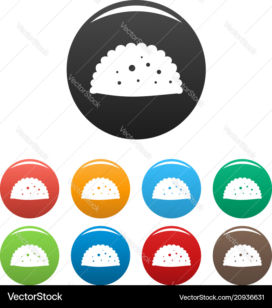 Pattie icons set color Royalty Free Vector Image