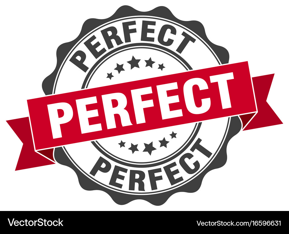 Perfect stamp sign seal Royalty Free Vector Image