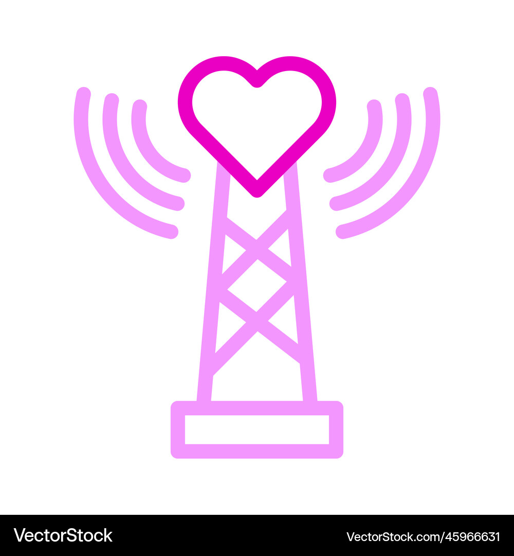 Signal icon duocolor pink style valentine element Vector Image