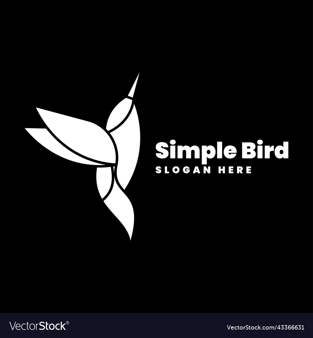 Simple bird Royalty Free Vector Image - VectorStock