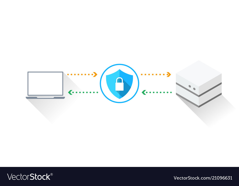 Technology communication data security flat Vector Image