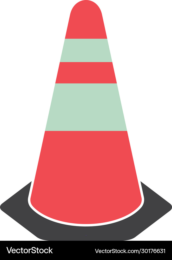Traffic cone road graphic design template isolated