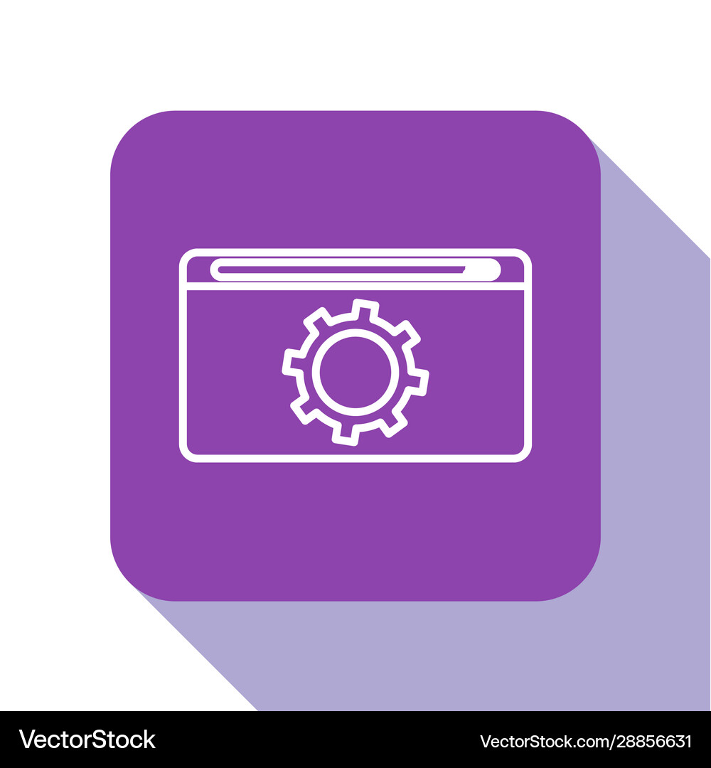 White line setting icon isolated on Royalty Free Vector