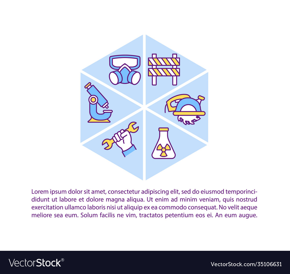 Workplace safety concept icon with text Royalty Free Vector Workplace safety concept icon with text Royalty Free Vector