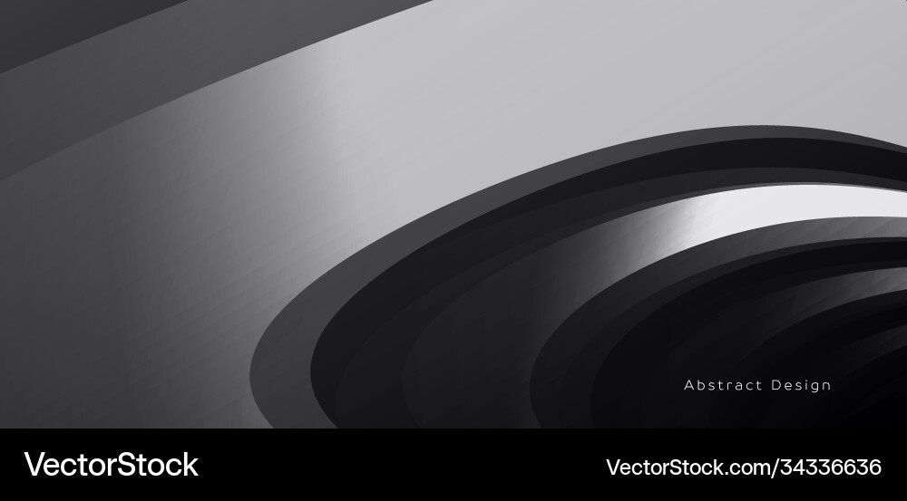Abstract metal 3d shapes in space forming Vector Image