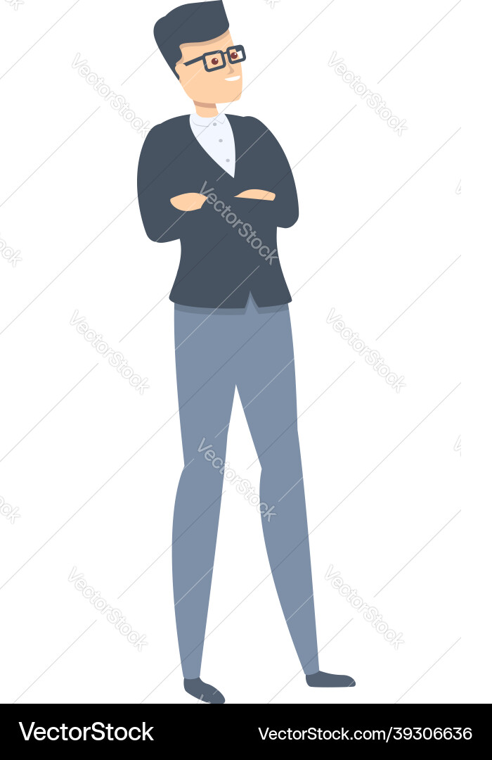 Businessman concentration icon cartoon Royalty Free Vector