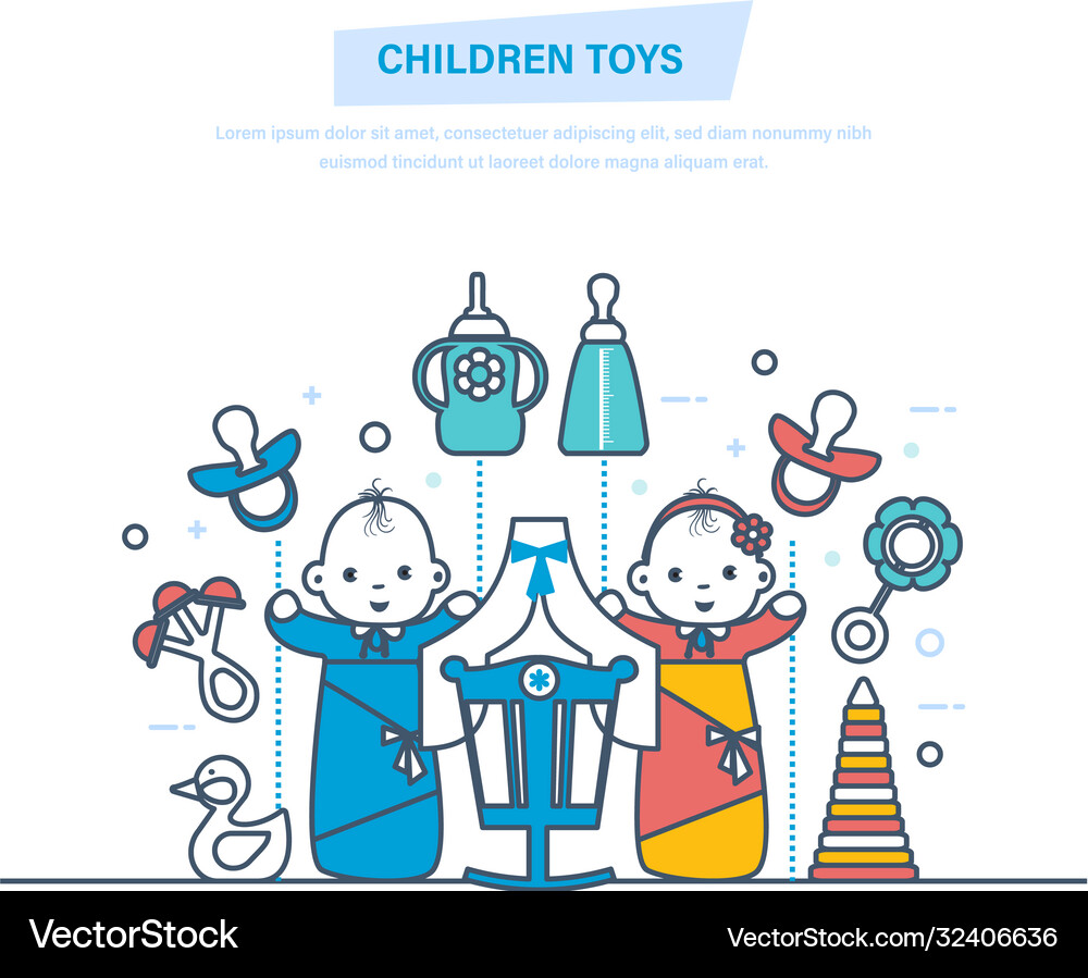 Children toys concept s Royalty Free Vector Image