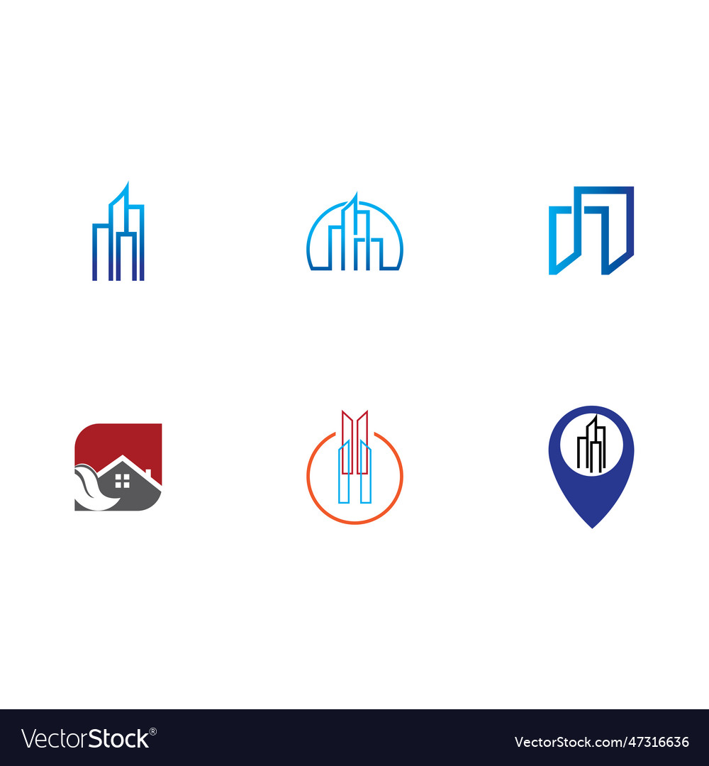 Creative modern abstract real estate logo design Vector Image