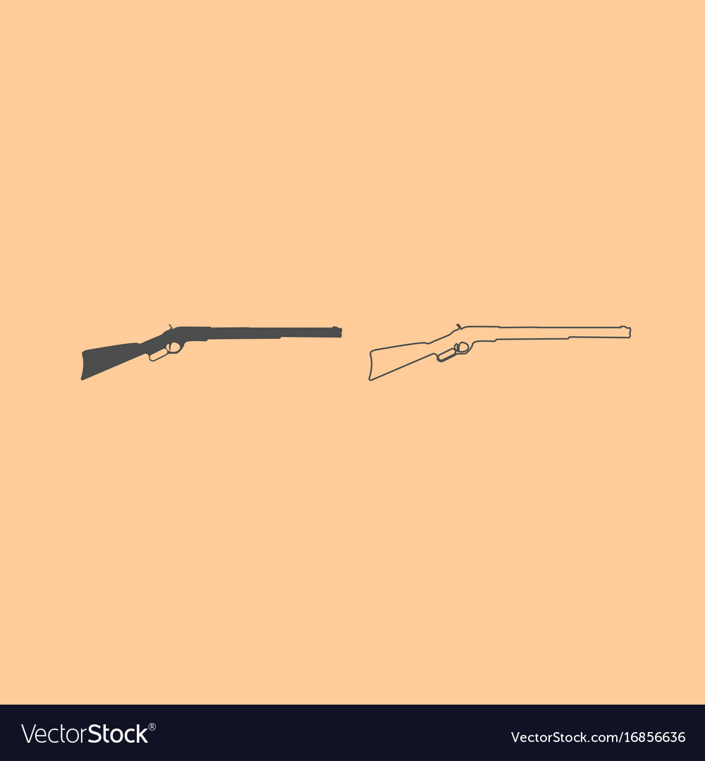 Rifle dark grey set icon Royalty Free Vector Image Rifle dark grey set icon Royalty Free Vector Image
