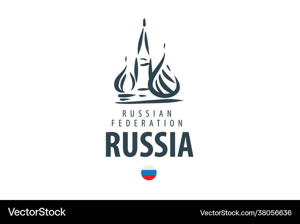 Russia sign drawn hand on a white Royalty Free Vector Image