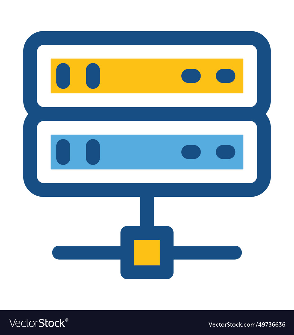 Server share colored icon Royalty Free Vector Image