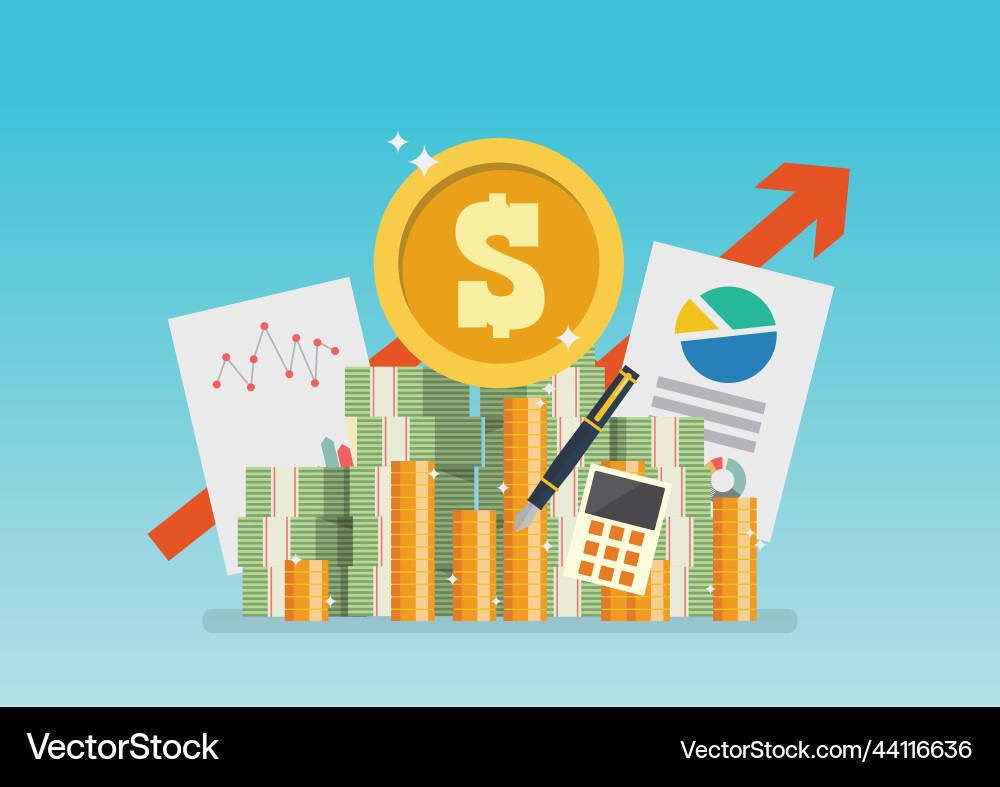 Strength of us dollar concept Royalty Free Vector Image