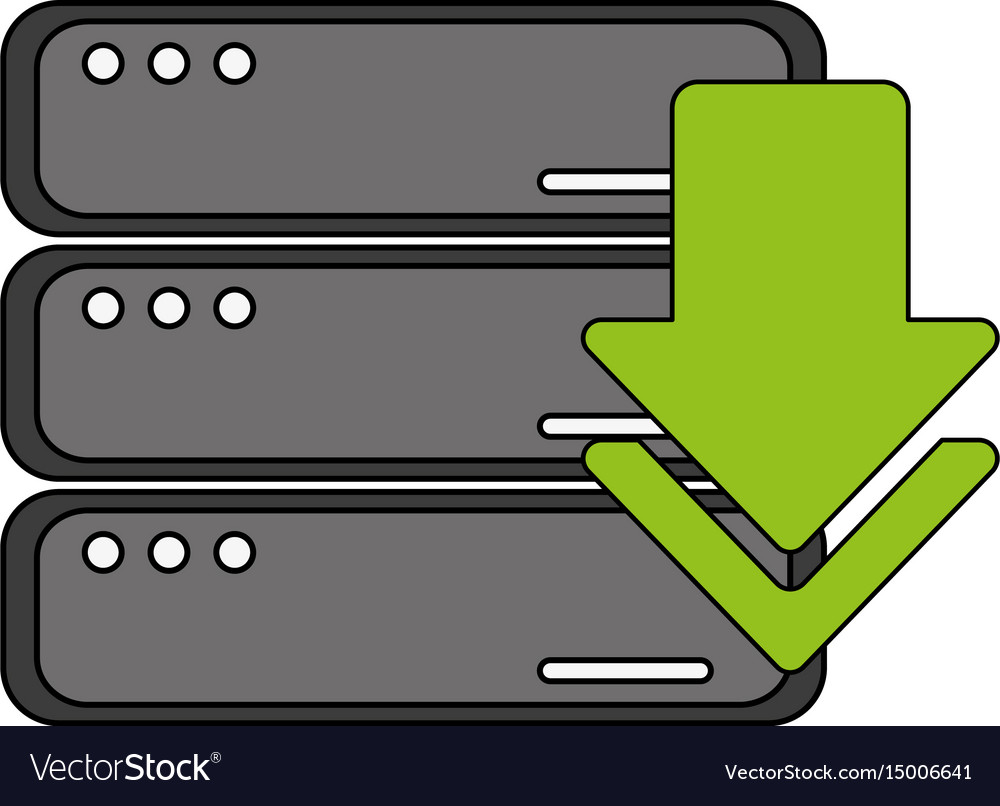 Arrow data base Royalty Free Vector Image - VectorStock