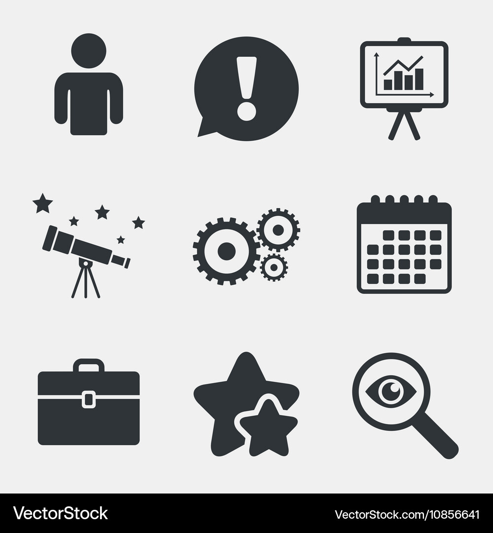 Business signs human and presentation board Vector Image