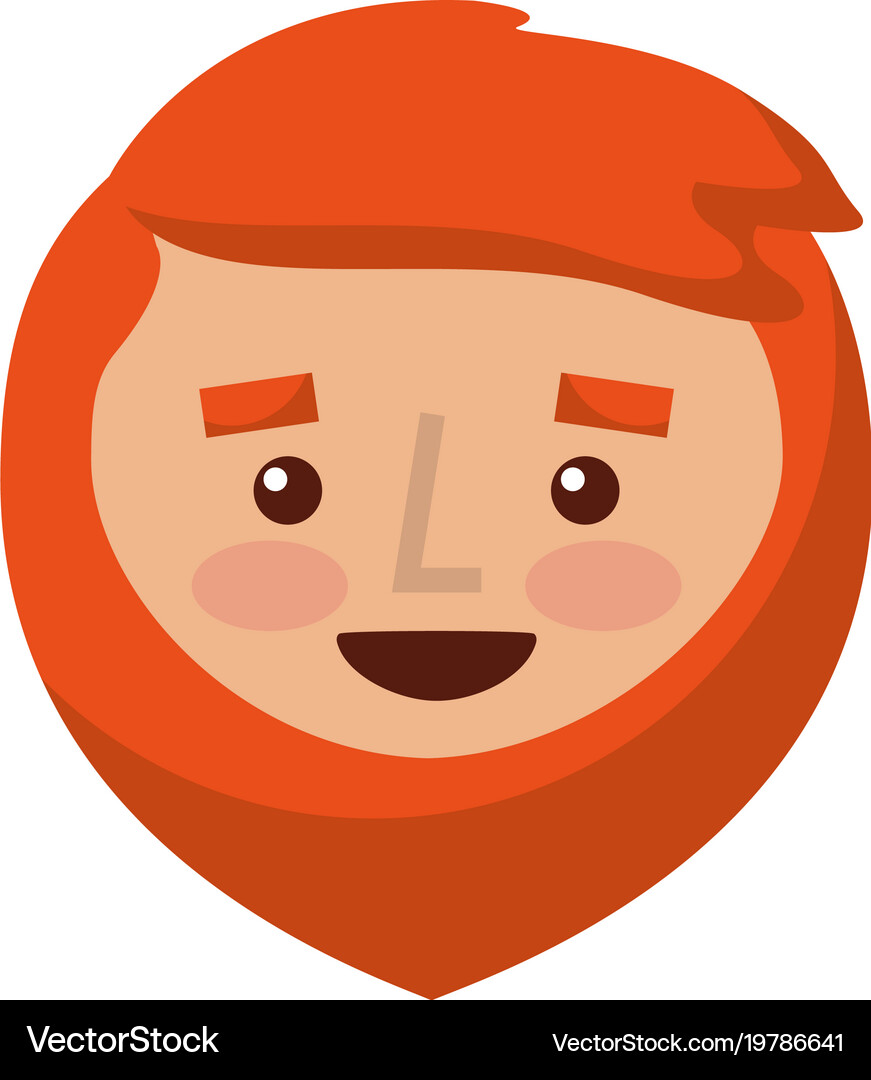 Cartoon happy face man beard character Royalty Free Vector