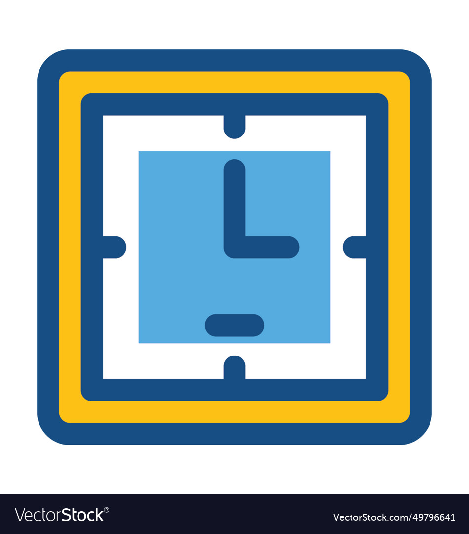 Clock colored icon Royalty Free Vector Image - VectorStock