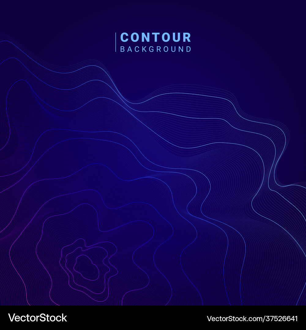 Colorful abstract contour lines Royalty Free Vector Image