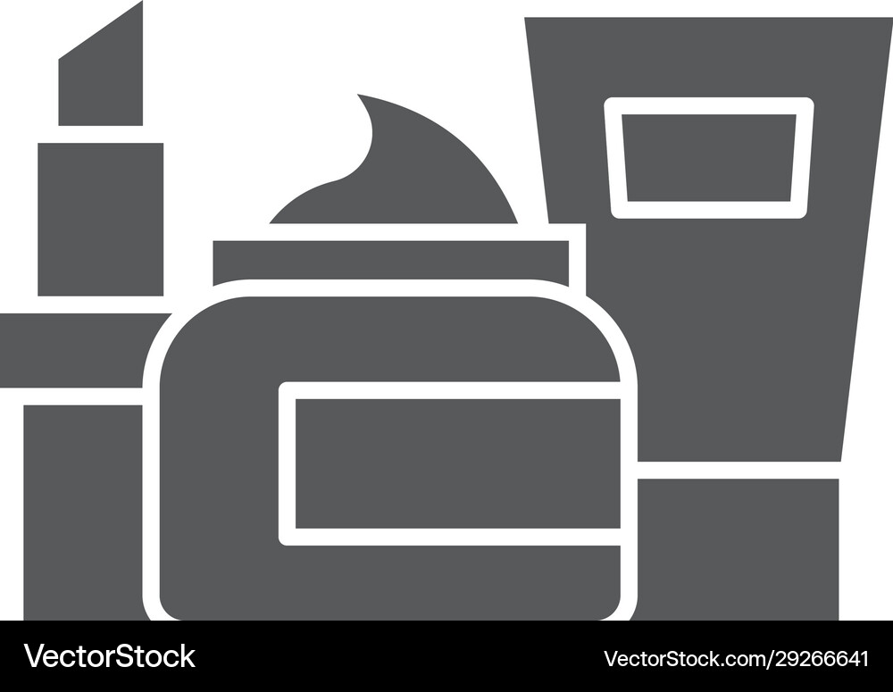 Cosmetics set icon symbol beauty isolated Vector Image