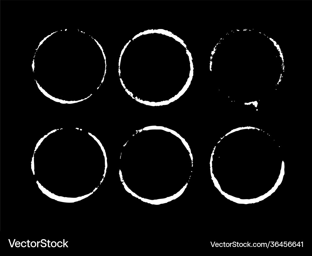 Cup tracks and spots collection black white Vector Image