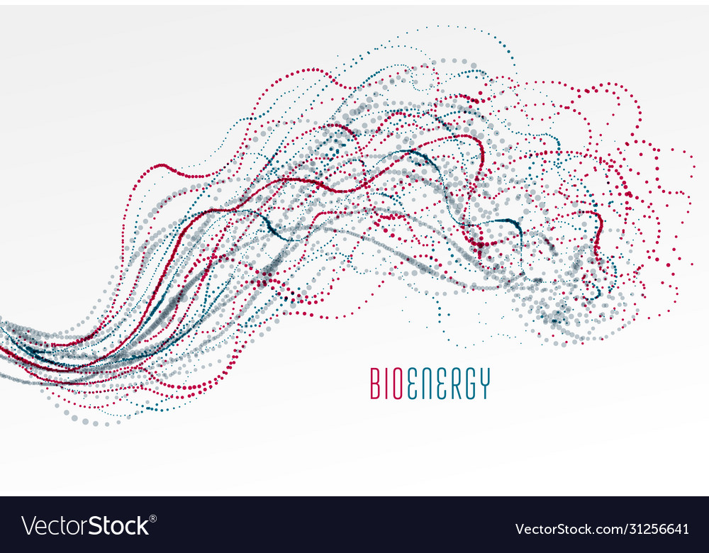 Dots Particles Flowing Array Abstract Background Vector Image