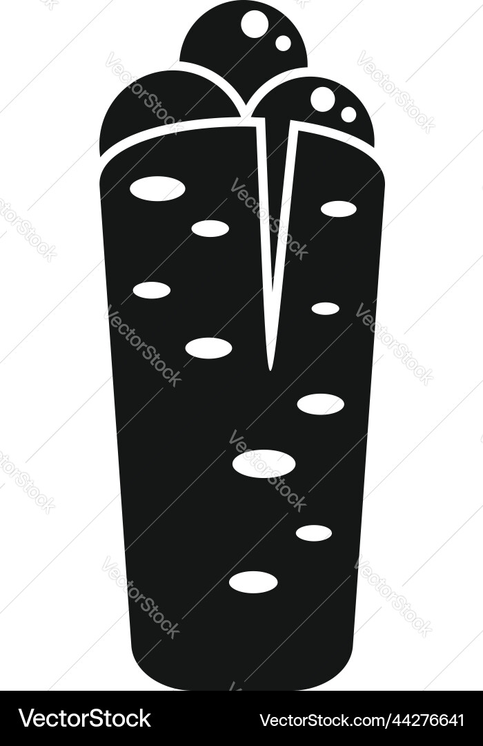 Falafel wrap icon simple cooking plate Royalty Free Vector