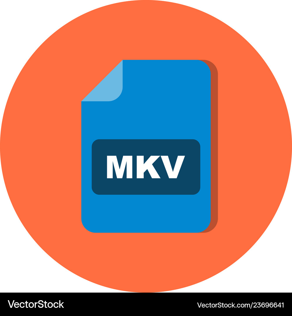 Mkv icon Royalty Free Vector Image - VectorStock